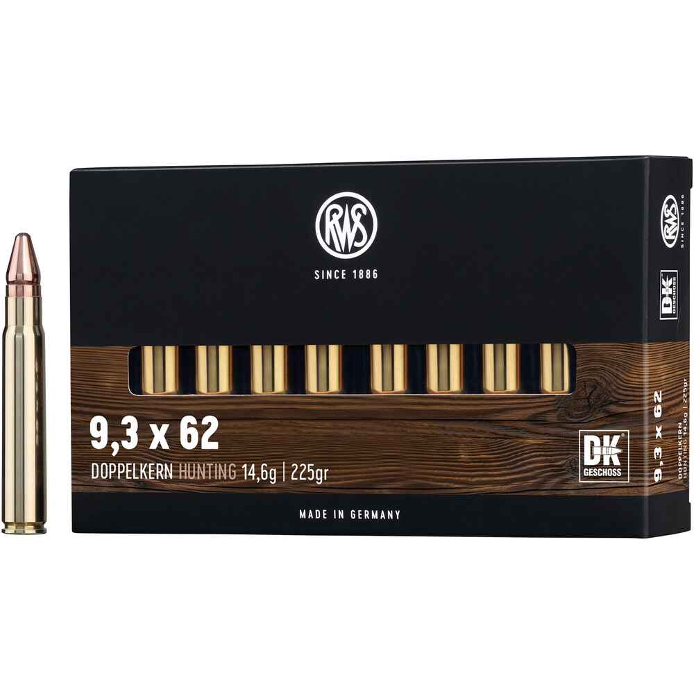 RWS 9,3x62 225grs DK Geschoss 20STK Munition bleihaltig | Euroshot GmbH RWS 9,3x62 225grs DK Geschoss 20STK Munition bleihaltig | Euroshot GmbH